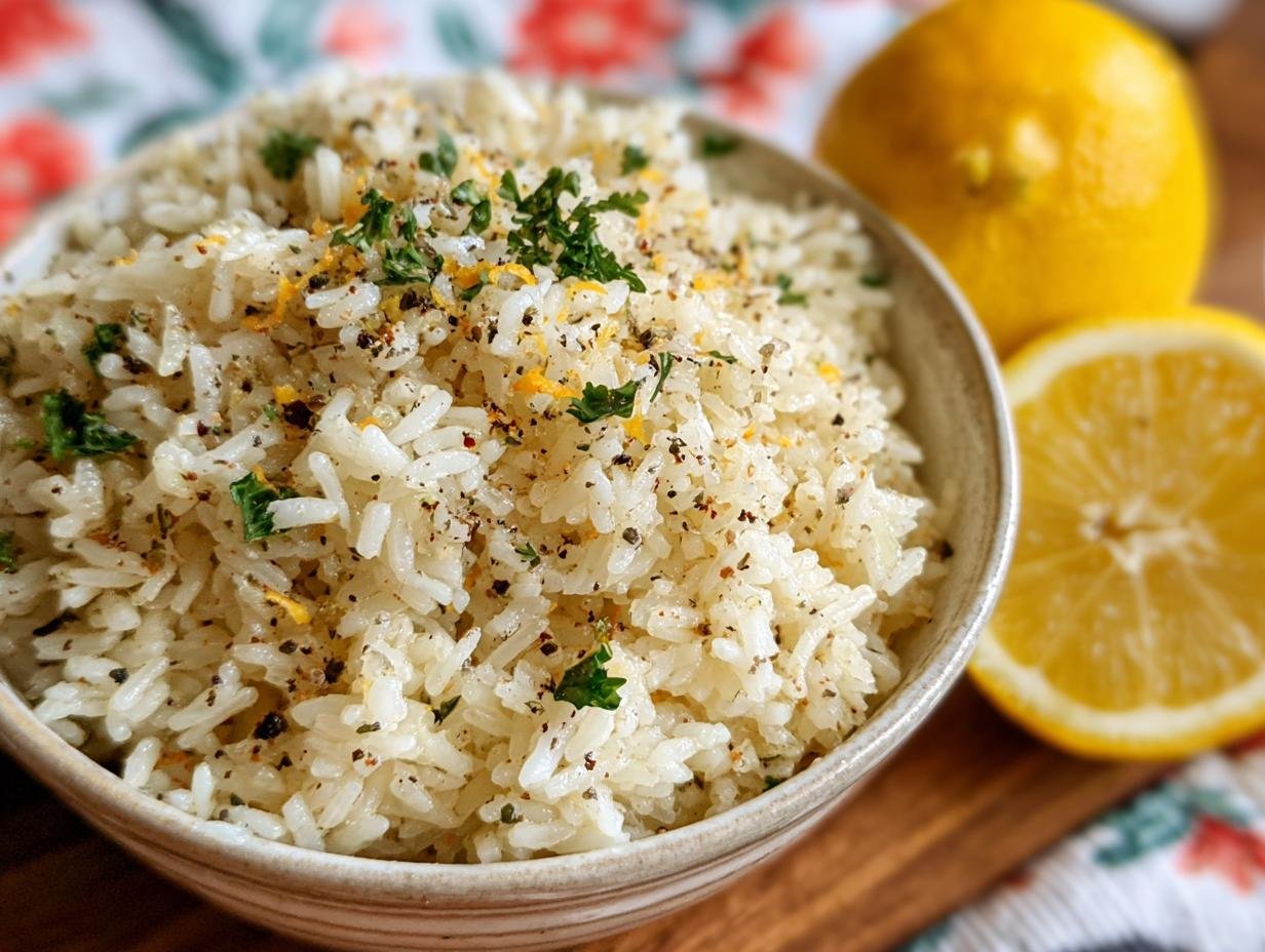 Flavorful Garlic Lemon Pepper Rice in 20 Min - Tastysizzle
