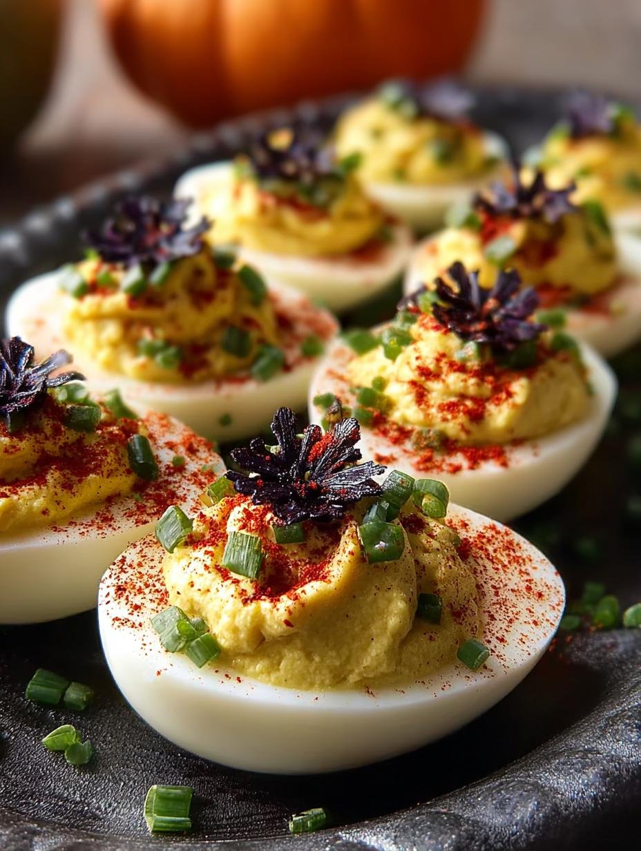 Creepy Deviled Eggs Spooky for a Haunting Halloween Party - Tastysizzle