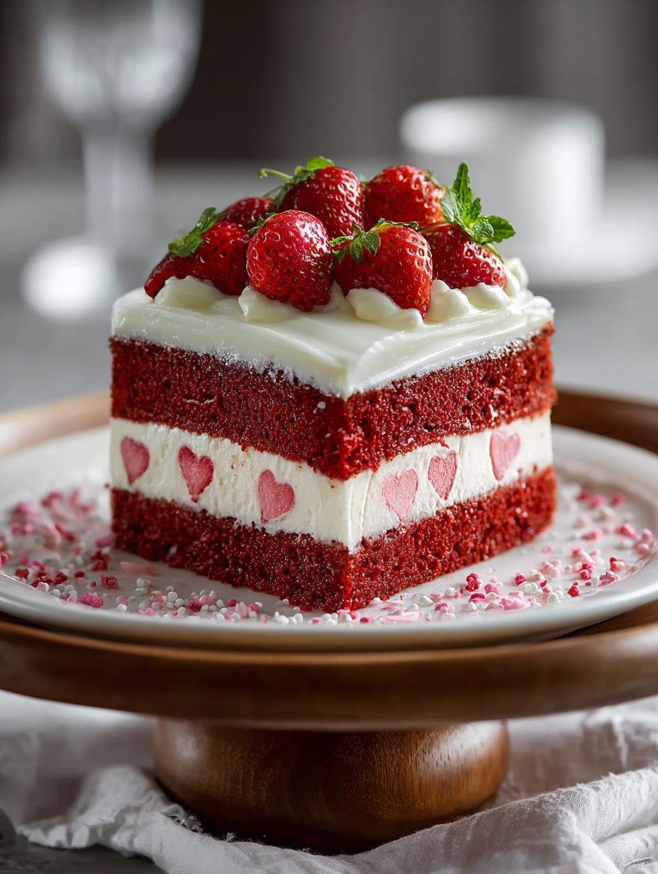 Red and White Non-Alcoholic Valentine Cake Delight - Tastysizzle