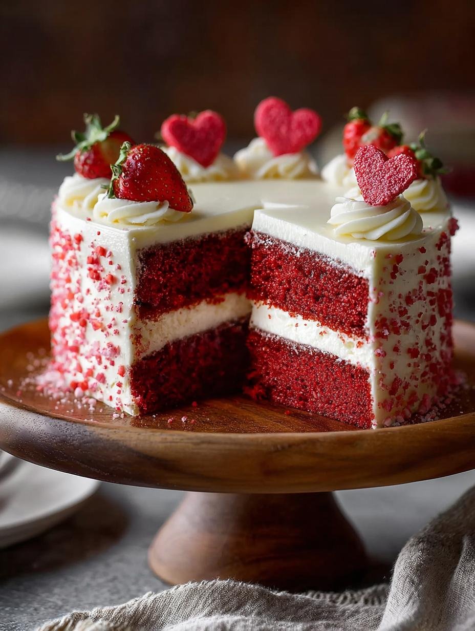 Red and White Non-Alcoholic Valentine Cake Delight - Tastysizzle