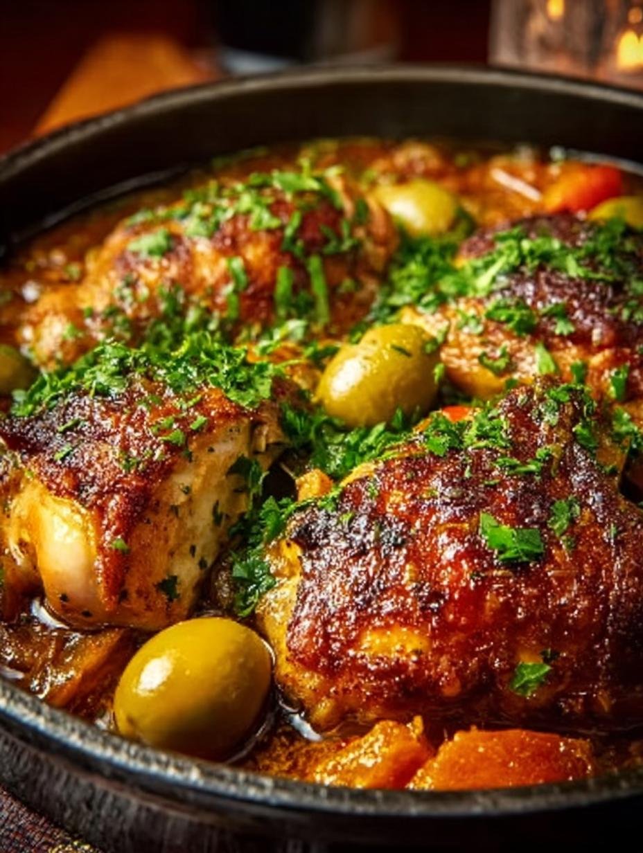 Comforting Moroccan Chicken One-Pot Wonder for Cozy Nights - Tastysizzle